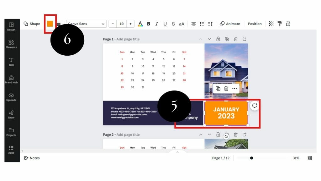 Designing Branded Real Estate Calendars with Canva Templates • Scale ...